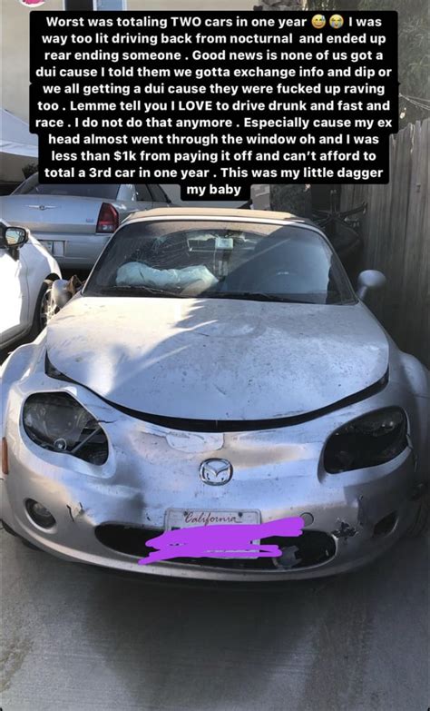 Girl On Instagram Admits That She Loves Drunk Driving And Almost Killed Her Ex By Rear Ending