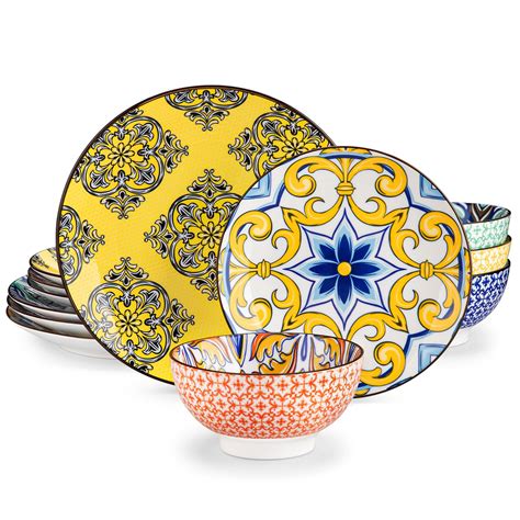 Vancasso Plates And Bowls Sets For 4 12 Pieces