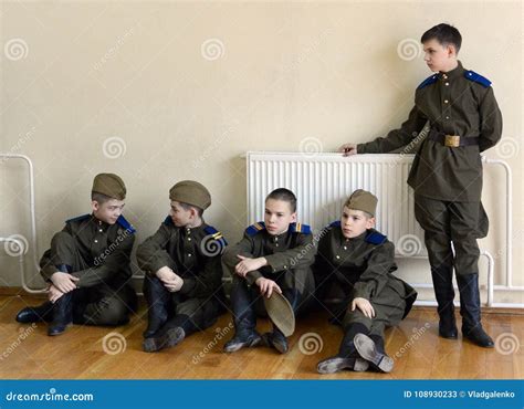 Cadets In The Classroom For Practicing Choreography In The Cossack