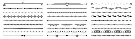 Premium Vector Decorative Simple Divider Text Dividers Retro Minimal Line Separators Elegant