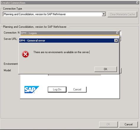1828252 There Are No Environments Available On The Server Epm Add