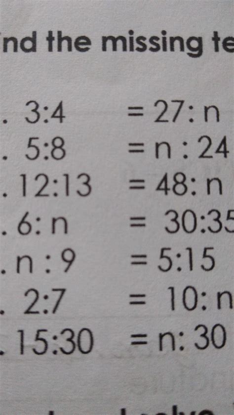 Find The Missing Term To Complete Each Proportion Brainlyph