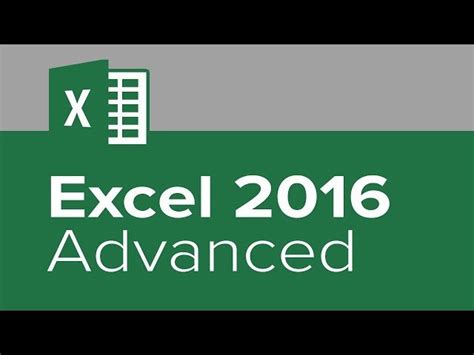 free video excel 2016 advanced tutorial from learnit training class