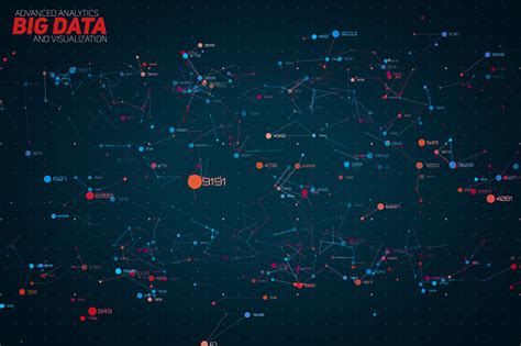 벡터 추상 화려한 큰 데이터 플롯 시각화 요소 미래 인포 그래픽 디자인입니다 시각적 정보 복잡성입니다 복잡 한 데이터 스레드 그래픽입니다 소셜 네트워크 금융 분석 가상현실에