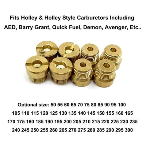 Holley Carburetor Carb Main Jets Kit 50 300 14 32 Choose Any Size 8