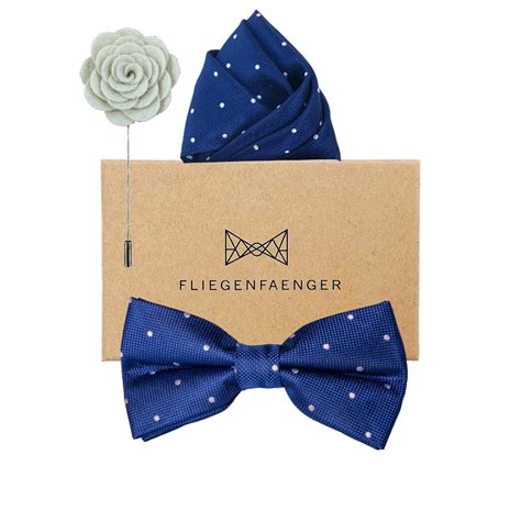 Fliege Und Einstecktuch Set Blau Von Fliegenfaenger® Zum Shop
