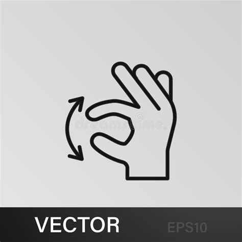 Swipe Up Move In Internet Social App Linear Pictogram Drag Slide Scroll Continue In Mobile