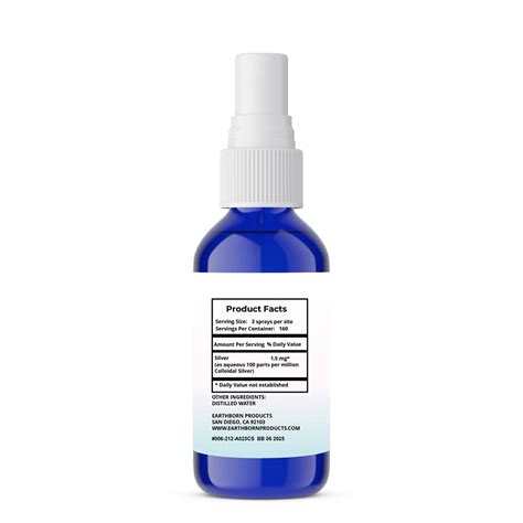 Colloidal Silver 4 Oz Liquid Spray For Pets Earthborn Products