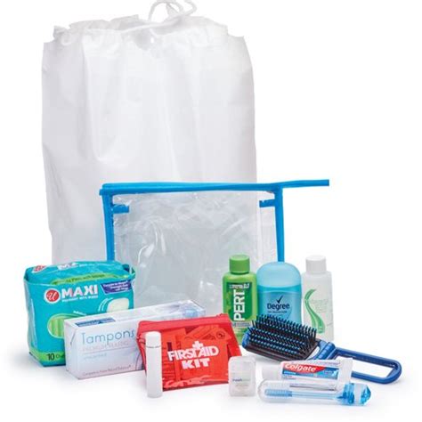 Female 13 Piece Hygiene Kit With White Cinch Poly Bag Positive Promotions