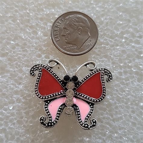 Jewelry Ginger Snap Costume Jewelry Button Magnolia Vine Butterfly