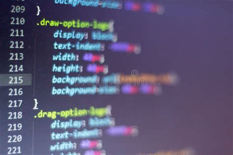 CSS Style Code Computer Programming Source Code Abstract Screen Of Web Developer Stock Photo