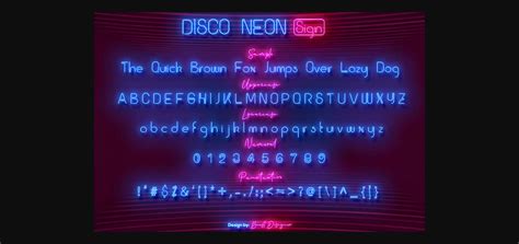 Disco Neon Sign Font Font Canyon