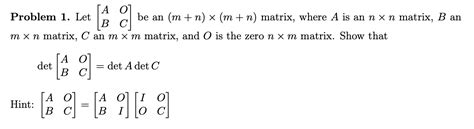 solved [a 0 problem 1 let be an m n x m n matrix