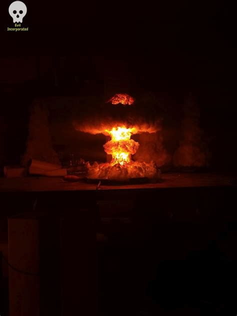 Main Nuclear Explosion Diorama Lamp Dr Doofensztic Evil Inc