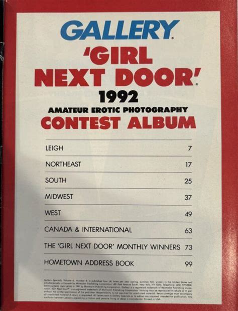 Gallery Girl Next Door Contest Album 1992 Fall 1991 Vm16
