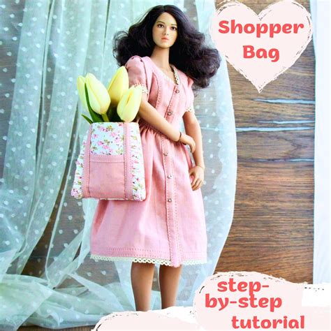 Shopper Bag Sewing Tutorial For Phicen Paola Reina Ruby Red 12 14 Doll Pdf Guide Etsy