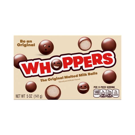 Whoppers Malted Milk Chocolate Balls Theater Box 5oz 141g The