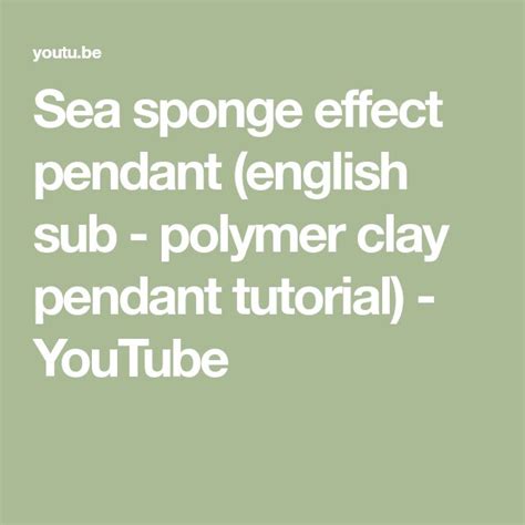 Sea Sponge Effect Pendant English Sub Polymer Clay Pendant Tutorial