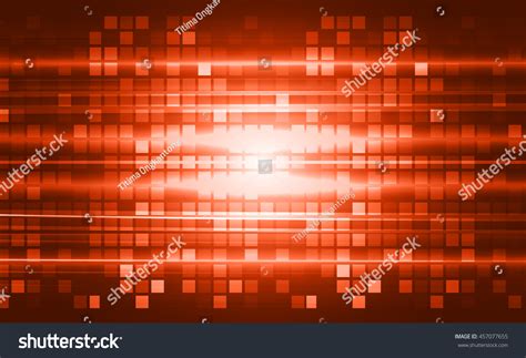 32 Orange Abstract Cyber Future Technology Concept Background Vector Illustration Circuit Binary