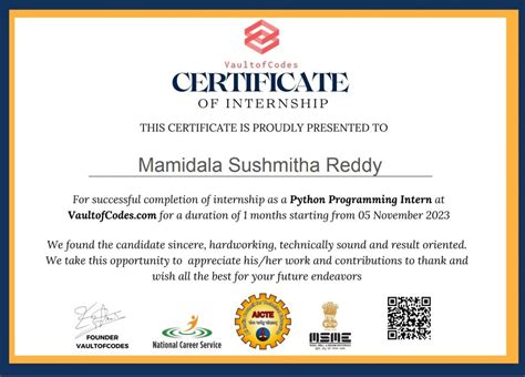 Pythonprogrammingintern Python Sushmitha Mamidala