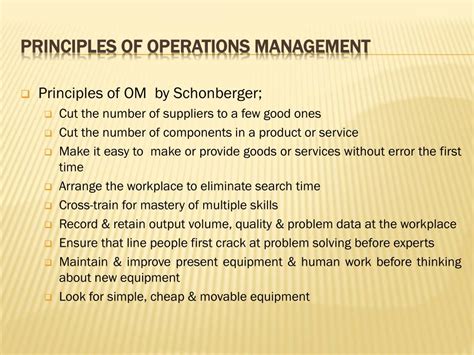 Ppt Dom 102 Principles Of Operations Management Overview Powerpoint