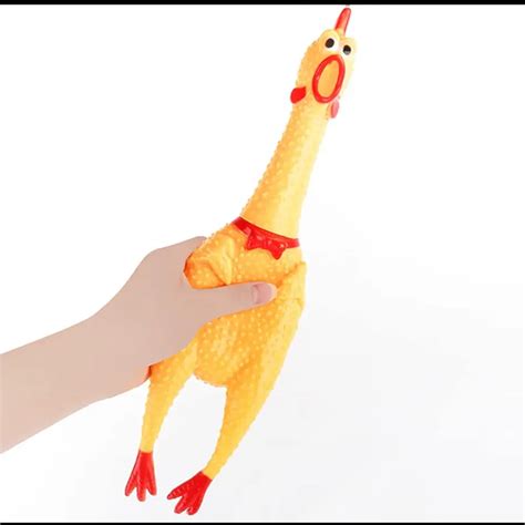 Screaming Rubber Chicken Toy Classic Squawking Prank Toy