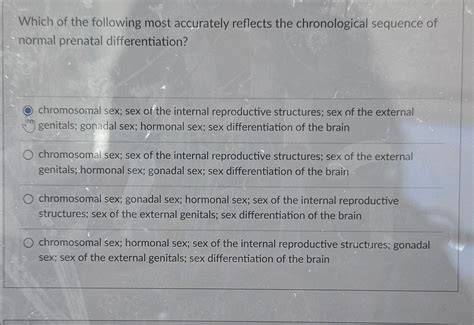 Solved Which Of The Following Most Accurately Reflects The