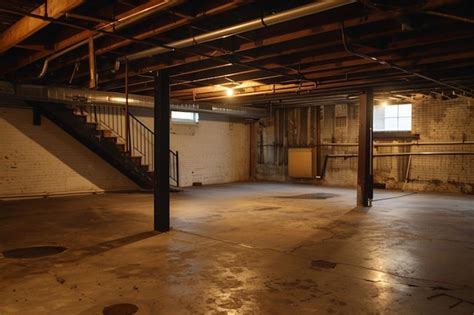Premium Photo An Empty Basement