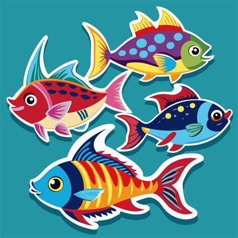 Vivid Fish Decal Vectors And Illustrations For Free Download