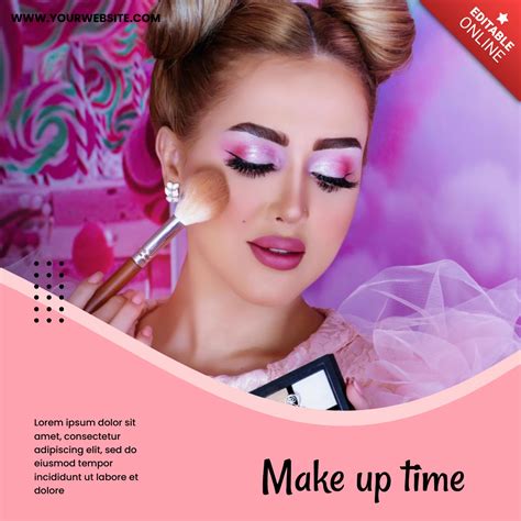 Pink Eye Catching Spa Promotional Instagram Post Design Template Free
