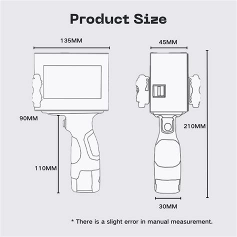 Portable 127mm Handheld Inkjet Printer Manual Grade Numbering Date