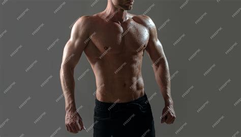 Premium Photo Chest Muscles Muscular Shirtless Manked Man Model