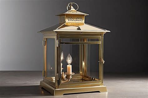 Traditional Brass Lantern Premium Ai Generated Image