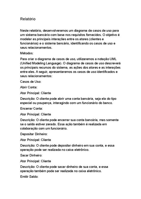 Diagrama De Caso De Uso O Objetivo é Modelar As Principais Interações