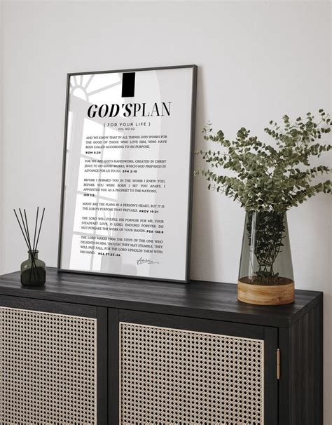 Gods Plan V2 Art Print Gods Plan Daily Encouragement Scripture