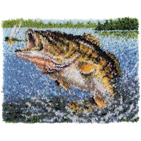 Bass Latch Hook Caron Cla Joann Jo Ann Latch Hook Rug Kits Rug