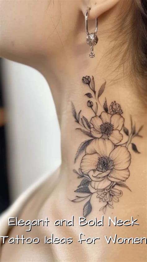 Elegant And Bold Neck Tattoo Ideas For Women Girly Neck Tattoos Ideas