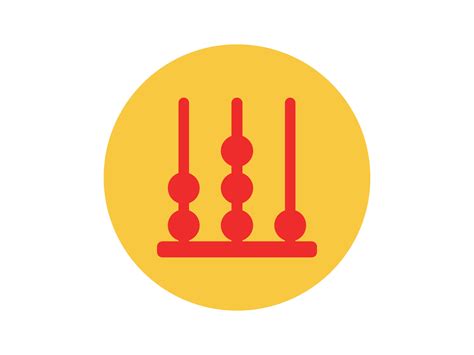 Traditional Abacus Mathematical Calculation Flat Icon 36095045 Vector