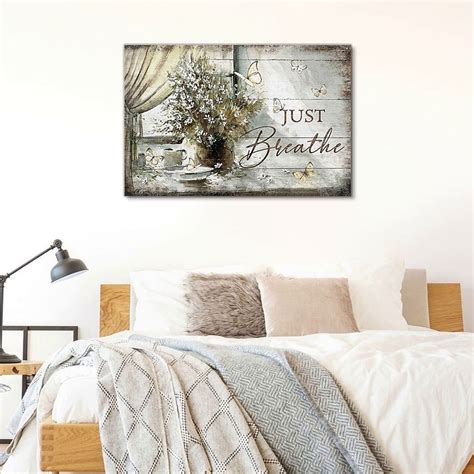 Words Wall Art Canvas The Just Breathe Prints And Posters Pictures