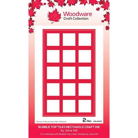 Bubble Top Tiles Rectangle Craft Dies By Jane Gill For Paper Craft