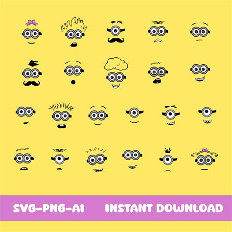 Minion Eyes Svg