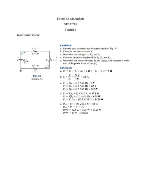 tutorial 2 series circuit pdf