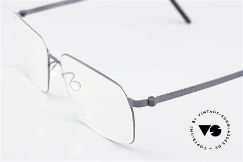 Glasses Lindberg 9635 Strip Titanium Titan Frame Blue Gray Matt