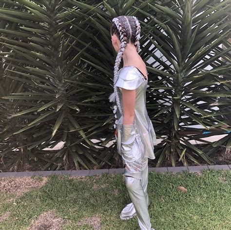 Silver Light Grey Extension Fluffy 24 Inch Braided Babes Braids Penrith