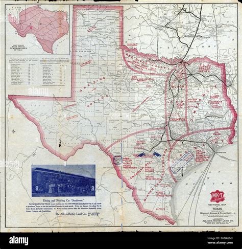 A Historic Map Of The State Of Texas With Railroads In The Eighteenth