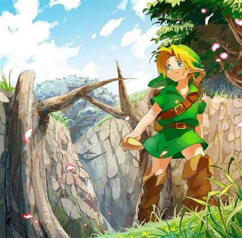 Young Link Traveling Legend Of Zelda Zelda Art Legend Of Zelda Breath