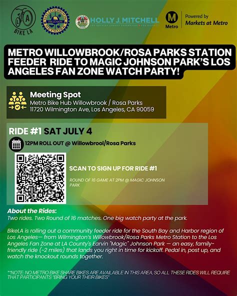 Sat 74 Ride 1 Willowbrook Feeder Ride To Magic Johnson Parks Watch
