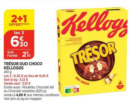 Promo Trésor Duo Choco Kelloggs Chez Bi1 Icataloguefr