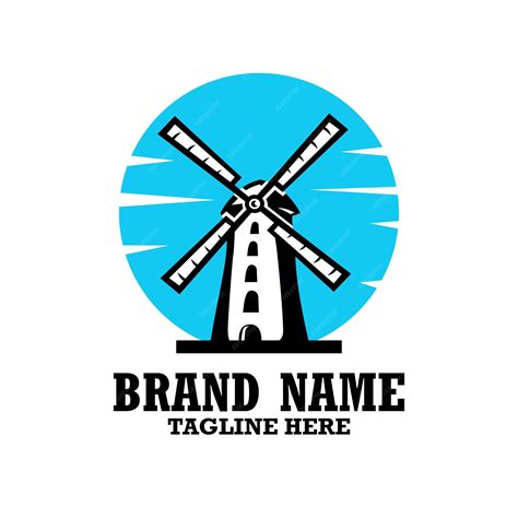 Premium Vector Windmill Logo Design Template Inspiration Vector