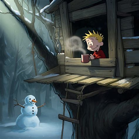 Calvin And Hobbes Snowman Wallpaper